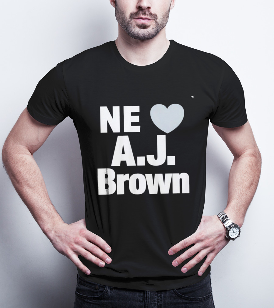 A.J. Brown NE Heart New England Football 2026 T-Shirt
