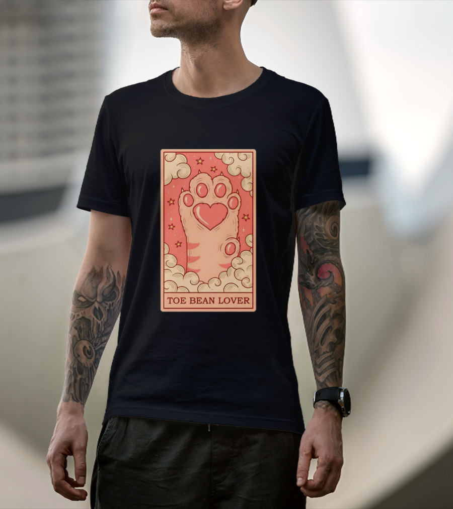 Toe Bean Lover Cat Paw Heart And Stars Whimsical T-Shirt