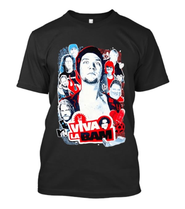 Viva La Bam MTV Jackass Cast Collage Reality TV Series T-Shirt