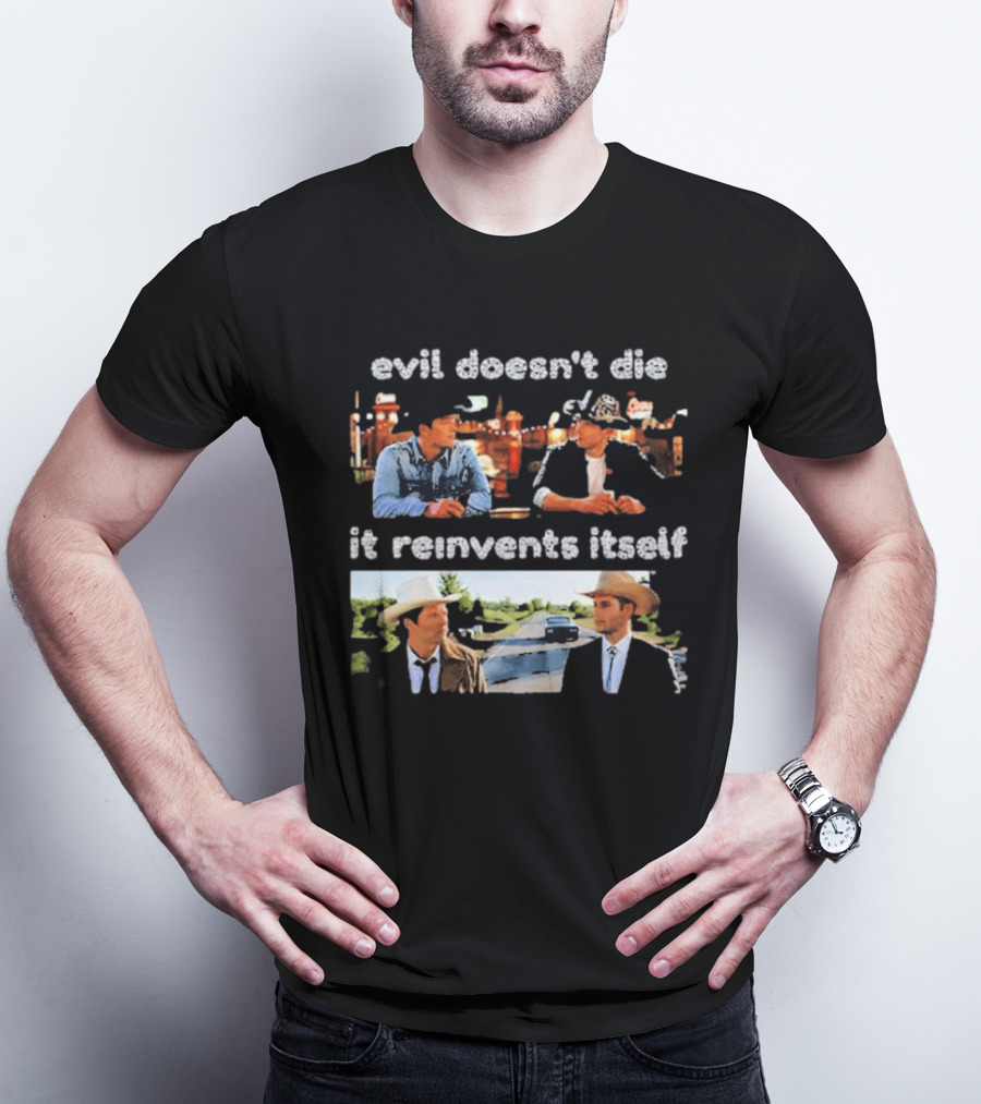 Supernatural 9 1 1 Lone Star Mashup Evil Doesn't Die It Reinvents Itself Cowboy Scene T-Shirt