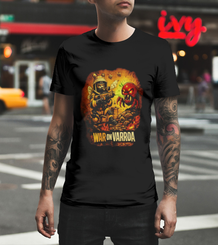 War On Varroa Beekeeper Tactical Combat Against Varroa Mite T-Shirt