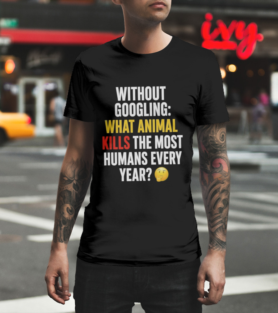 Without Googling What Animal Kills The Most Humans Every Year Emoji Challenge T-Shirt