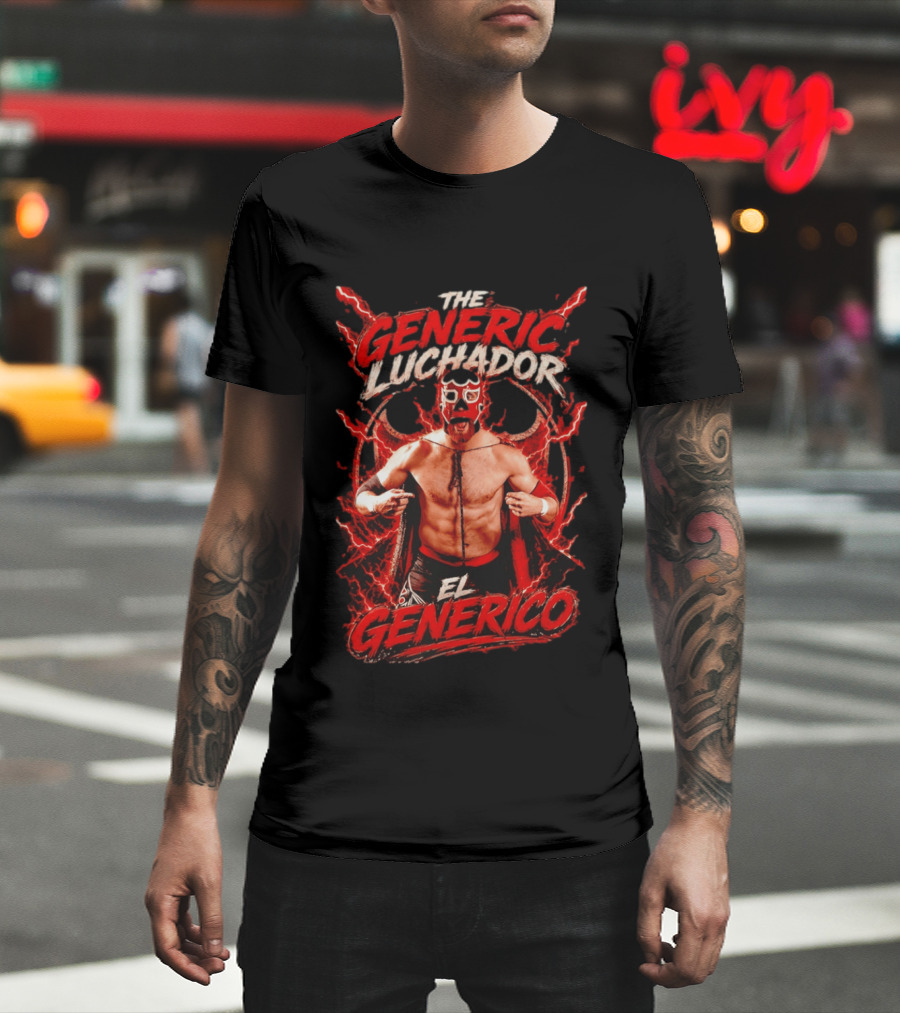 The Generic Luchador El Generico Pro Wrestling Masked Fighter T-Shirt