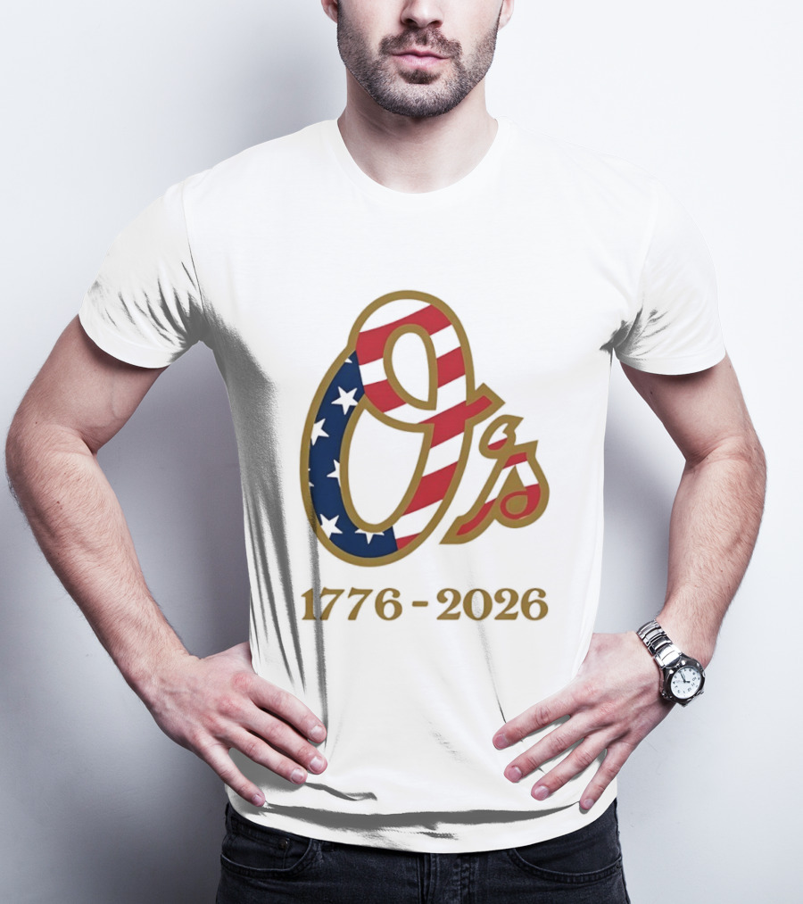 Baltimore Orioles MLB 1776 2026 250th Anniversary Fourth Of July Celebration T-Shirt