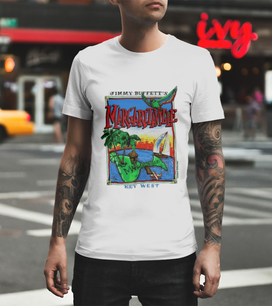 Jimmy Buffett's Margaritaville Key West Island Tropical Paradise Sailing Adventure T-Shirt