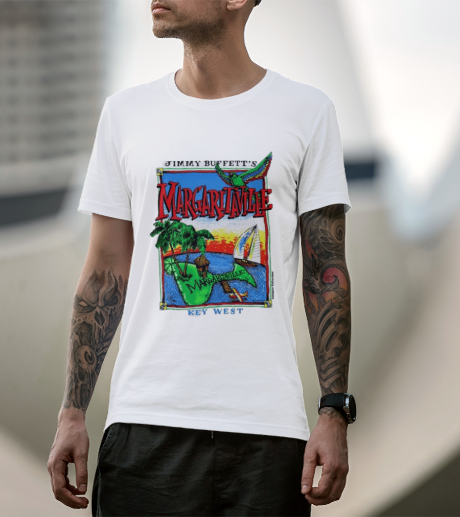 Jimmy Buffett's Margaritaville Key West Island Tropical Paradise Sailing Adventure T-Shirt