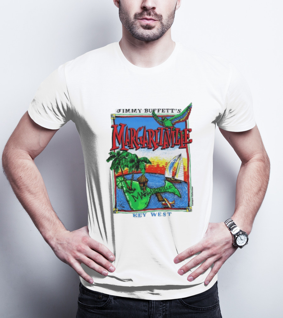 Jimmy Buffett's Margaritaville Key West Island Tropical Paradise Sailing Adventure T-Shirt