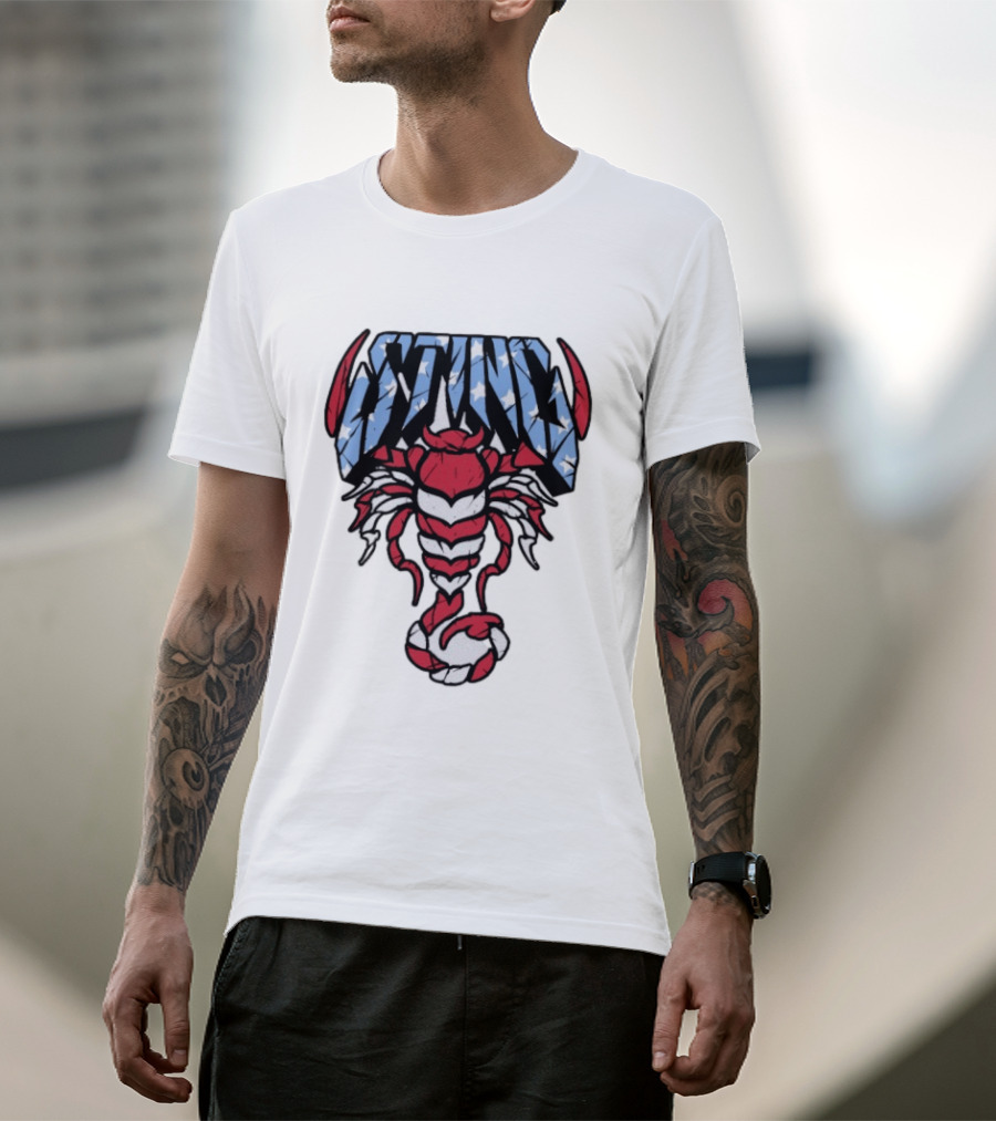Sting 4th Of July American Flag Scorpion Polyester T-Shirt