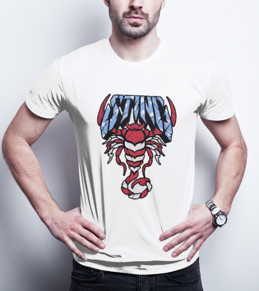 Sting 4th Of July American Flag Scorpion Polyester T-Shirt