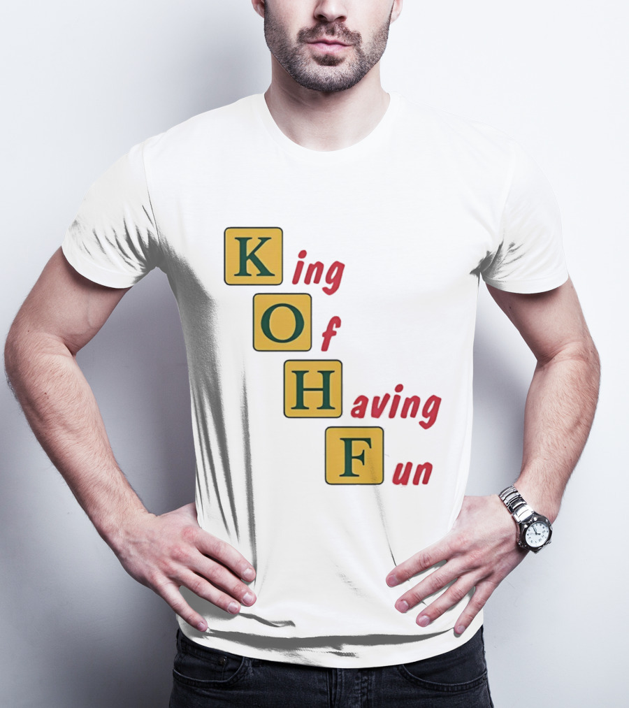King Of Having Fun KOHF Acrostic Blocks T-Shirt