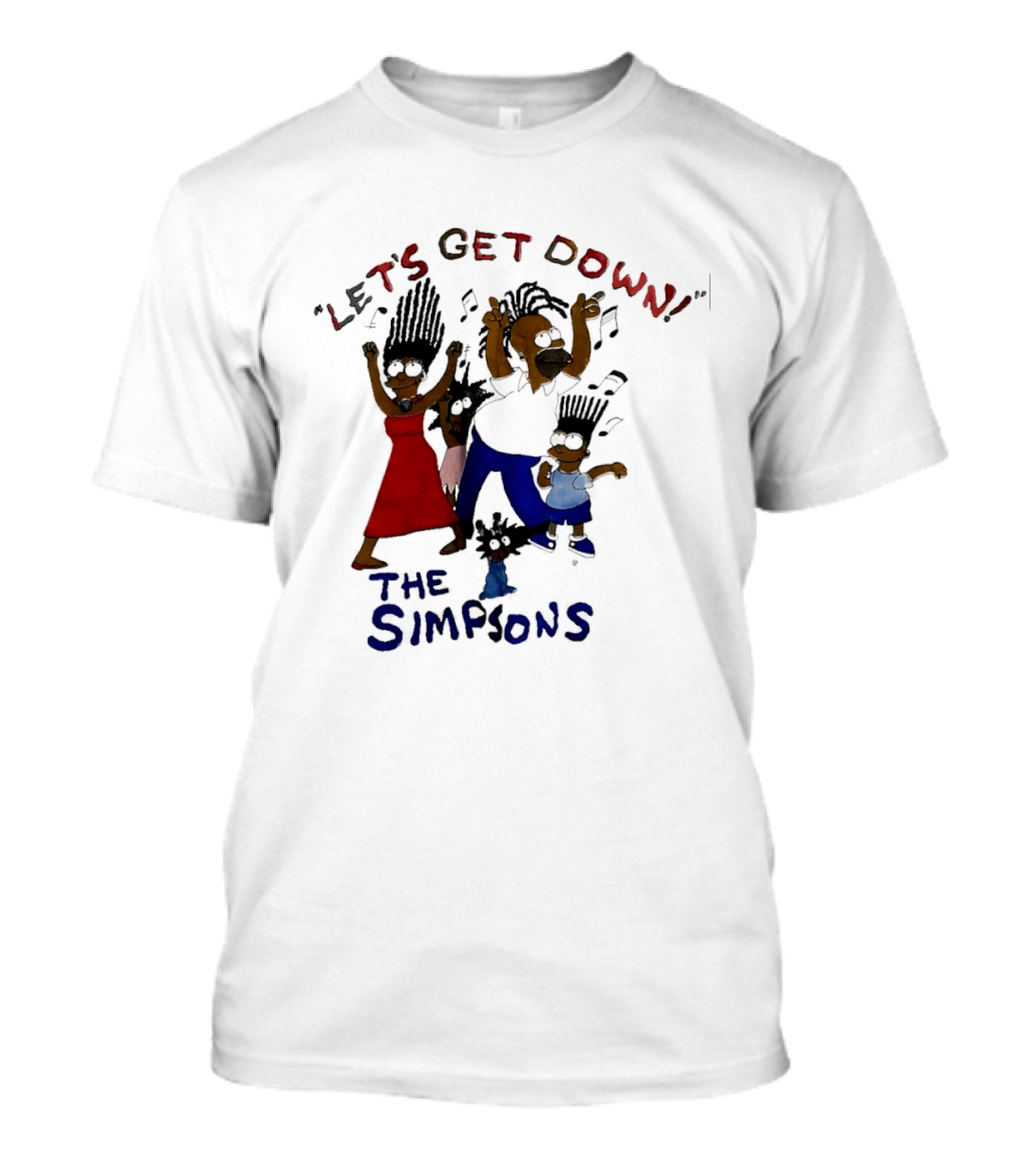 The Simpsons Let's Get Down Dancing Family Fun T-Shirt