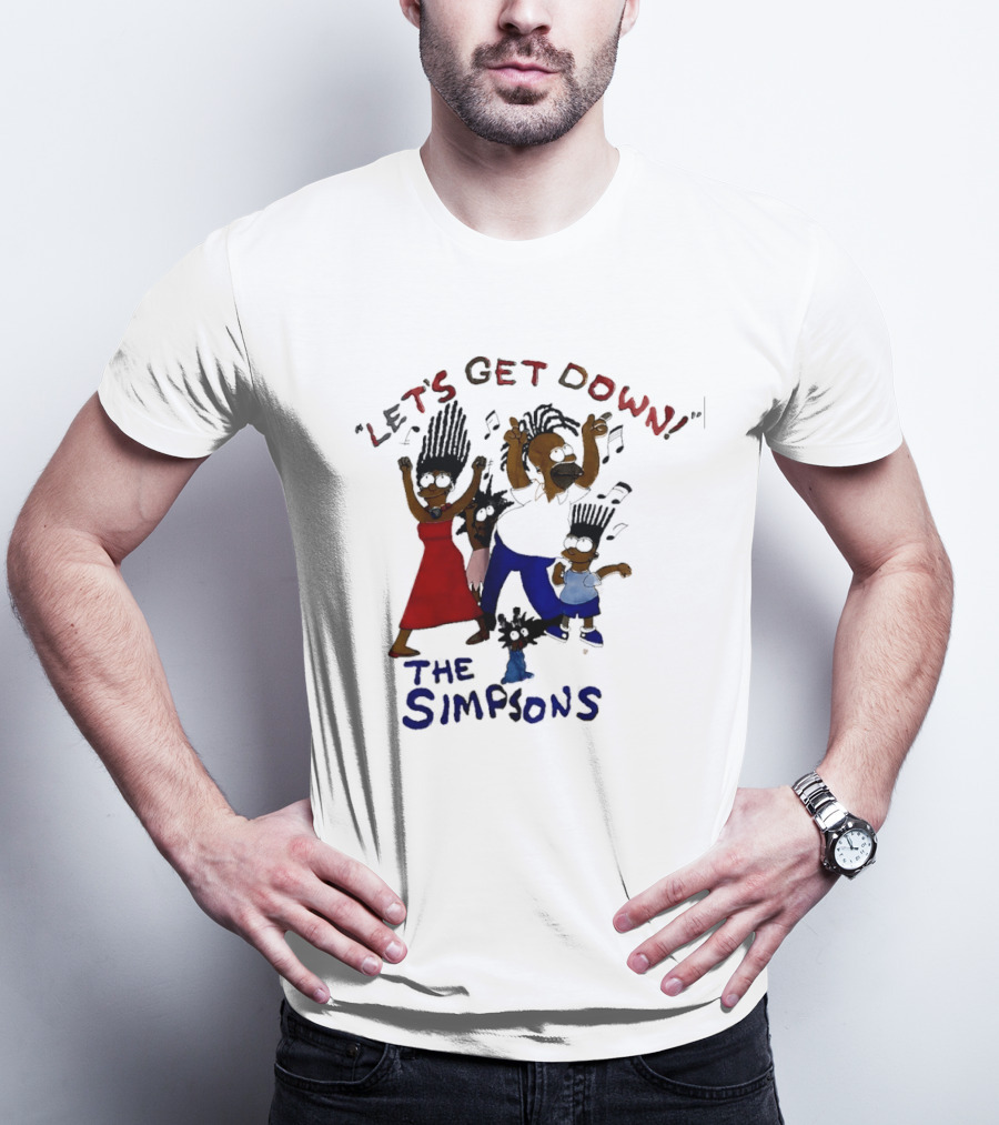 The Simpsons Let's Get Down Dancing Family Fun T-Shirt