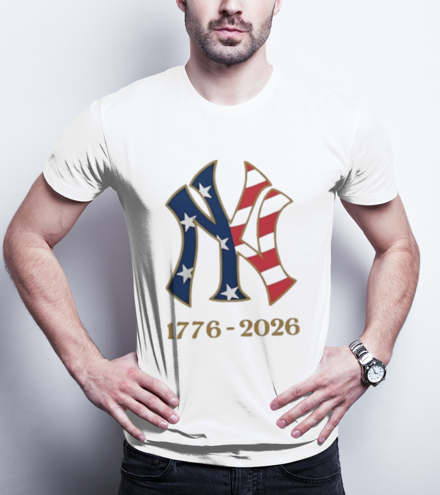 New York Yankees 1776 2026 250th Fourth Of July MLB Stars And Stripes T-Shirt