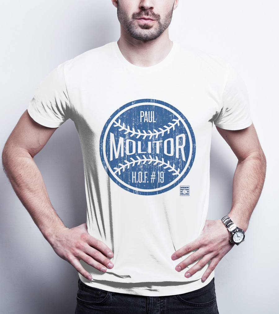 Paul Molitor HOF 19 Toronto Blue Jays Baseball Legend T-Shirt