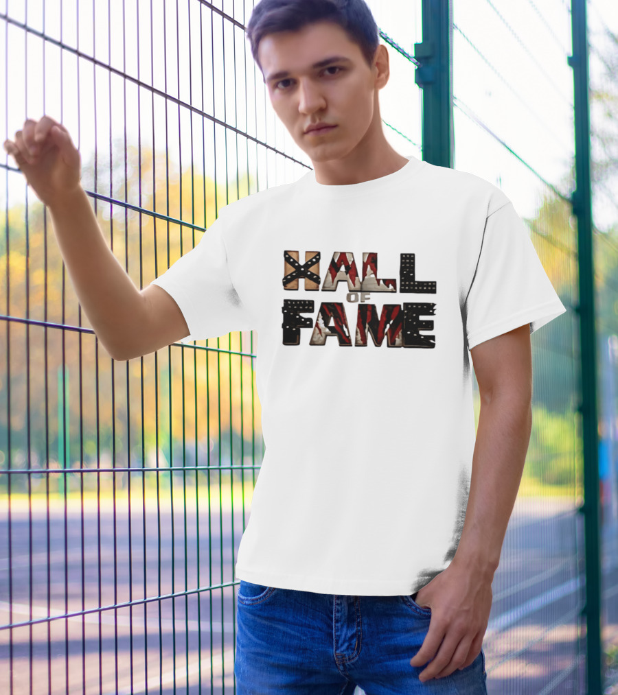 Hall Of Fame Horror Themed Letters With Blood Splatter T-Shirt