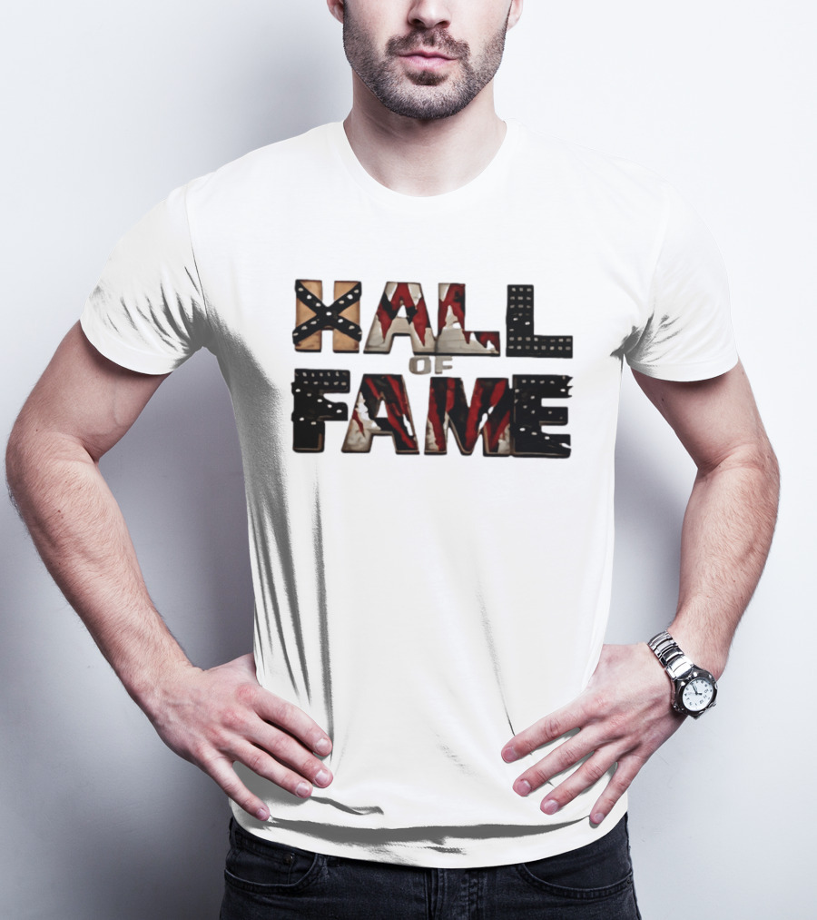 Hall Of Fame Horror Themed Letters With Blood Splatter T-Shirt
