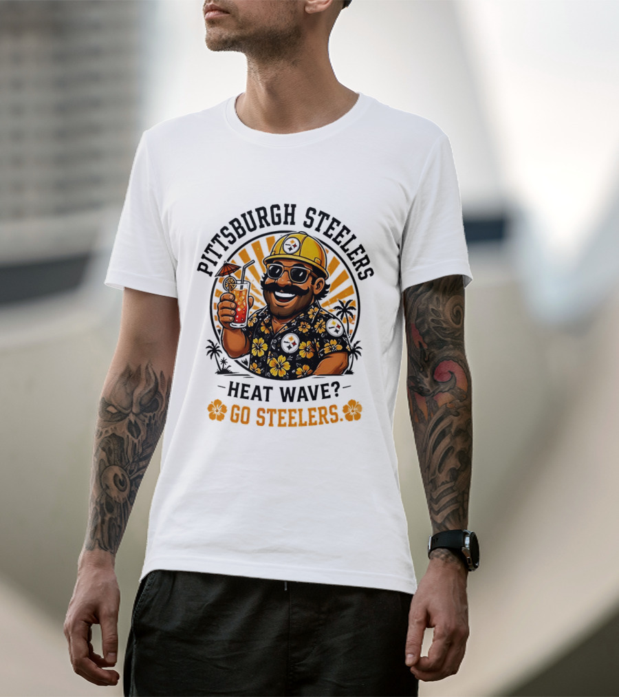 Pittsburgh Steelers Heat Wave Go Steelers Hawaiian Tropical Vibe T-Shirt