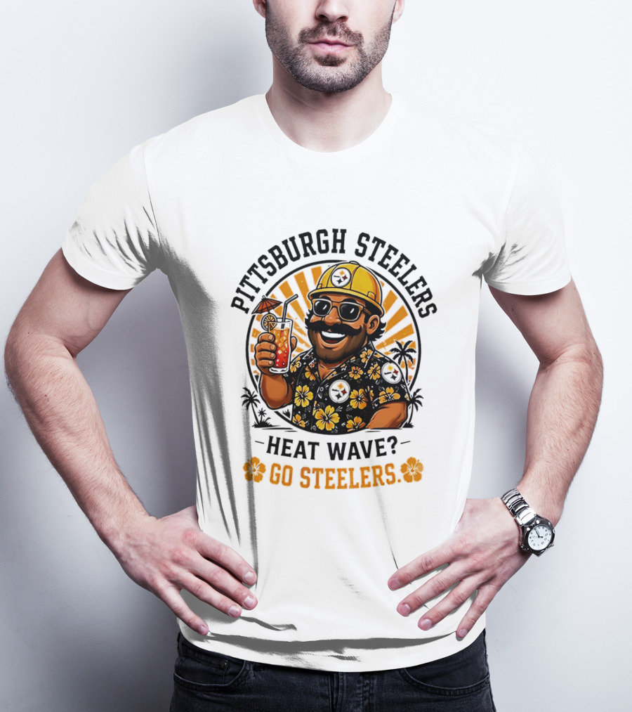 Pittsburgh Steelers Heat Wave Go Steelers Hawaiian Tropical Vibe T-Shirt