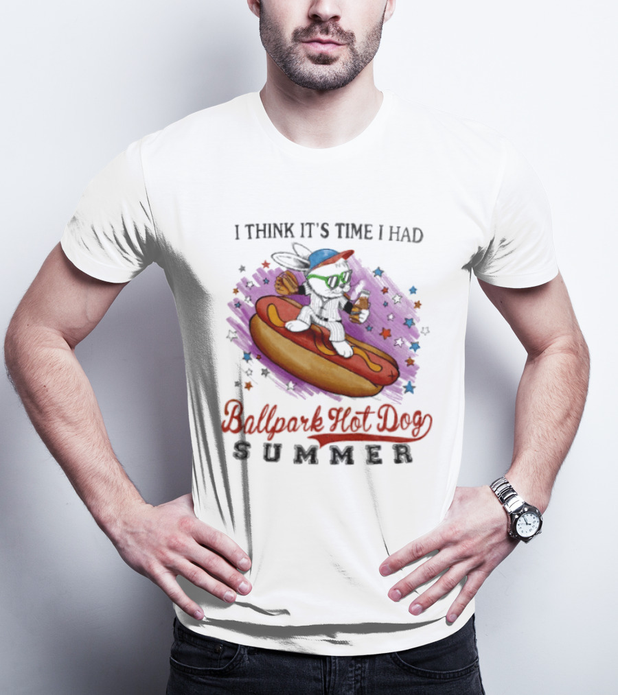 Rabbit I Think It's Time I Had Ballpark Hot Dog Summer T-Shirt