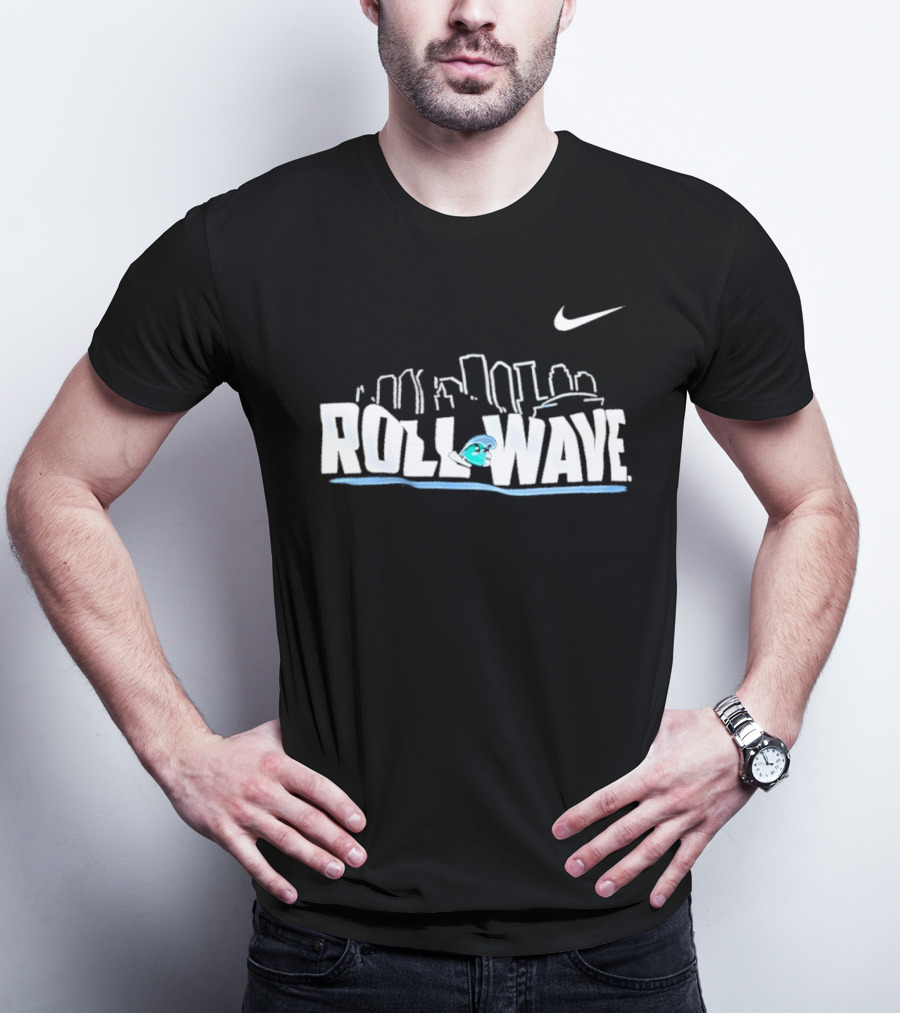 Tulane Green Wave Roll Wave Skyline Nike T-Shirt
