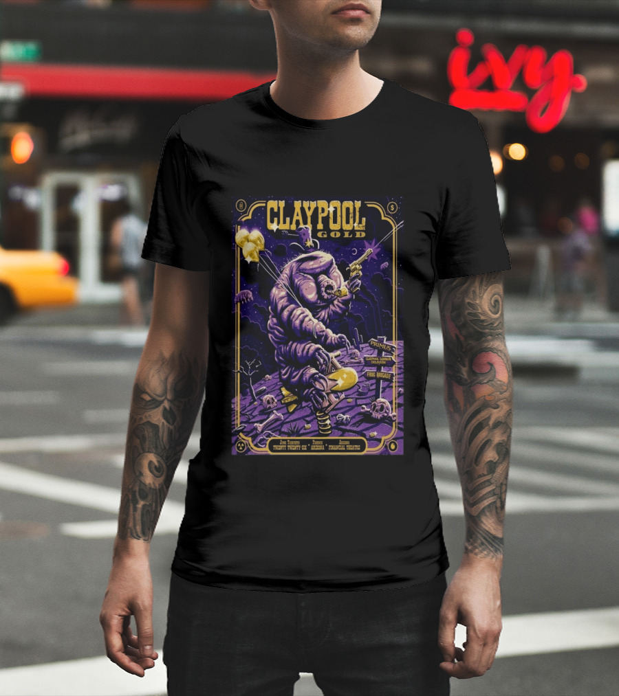Claypool Gold Primus Frog Brigade Arizona Financial Theatre Phoenix June 30 2026 T-Shirt