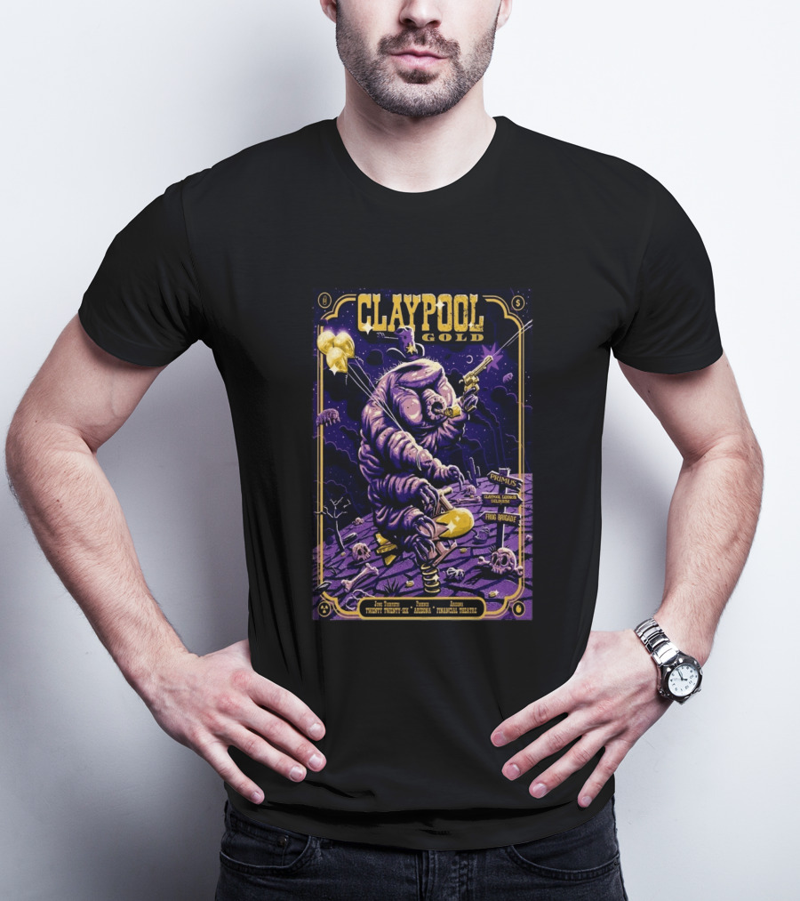 Claypool Gold Primus Frog Brigade Arizona Financial Theatre Phoenix June 30 2026 T-Shirt