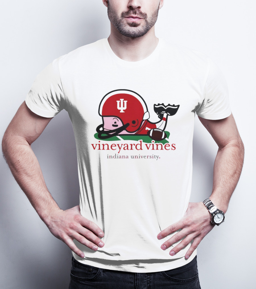 Indiana Hoosiers Football Whale Vineyard Vines Indiana University T-Shirt