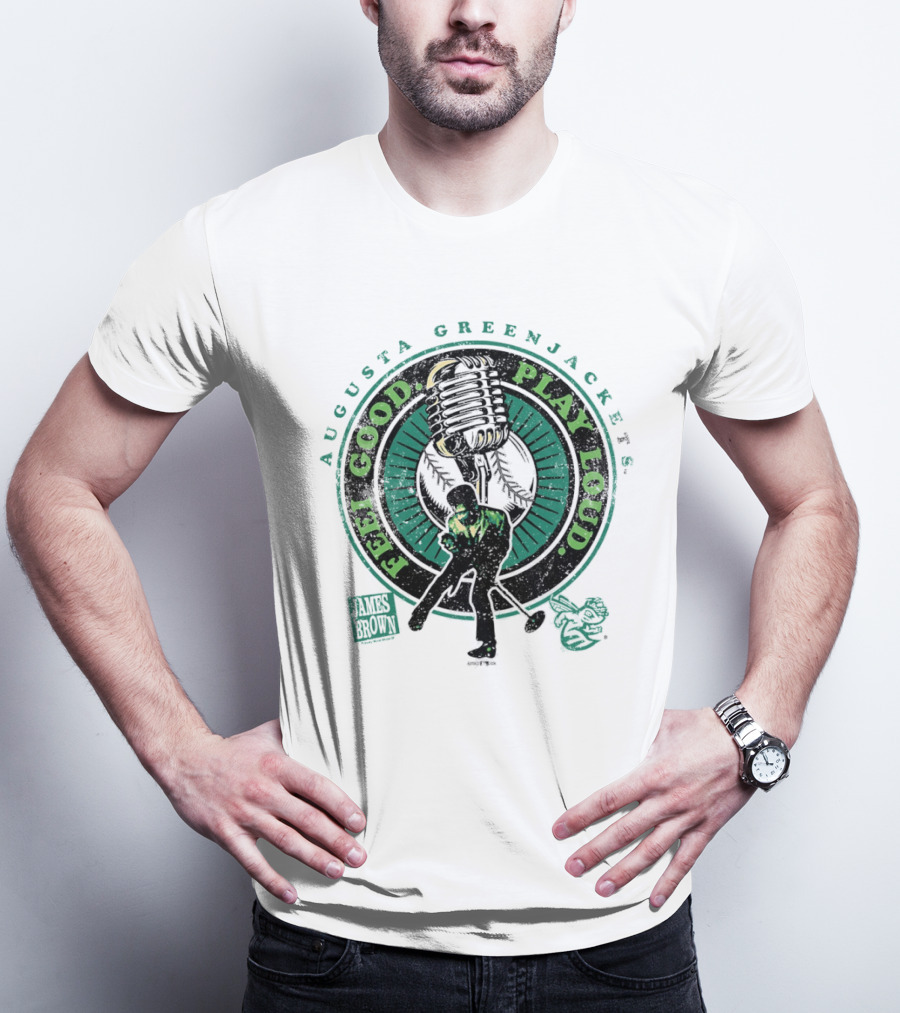 Augusta GreenJackets Feel Good Play Loud James Brown T-Shirt