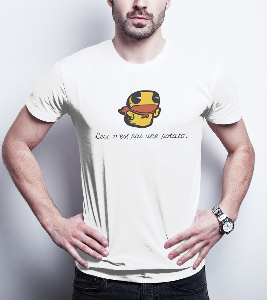 Duck Ceci N'est Pas Une Potato Magritte T-Shirt