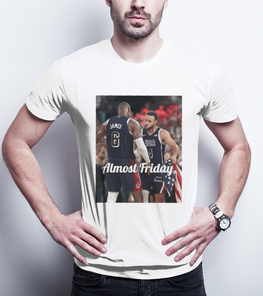 LeBron James Stephen Curry USA Basketball Almost Friday Team Spirit T-Shirt