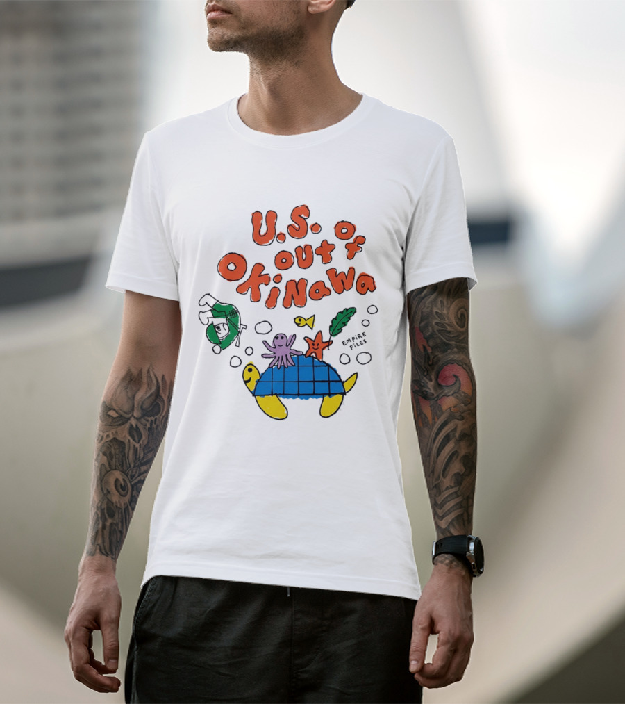 Empire Files U.S. Out Of Okinawa Turtle Octopus T-Shirt