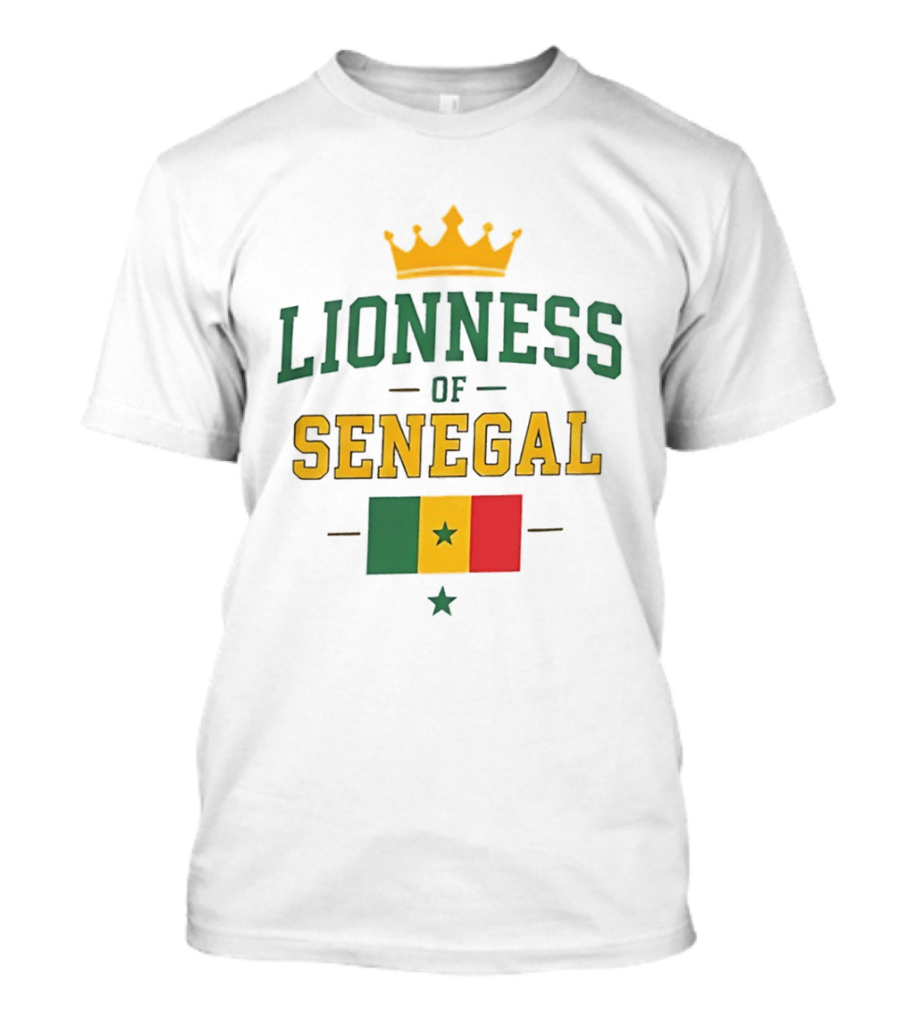 Lioness Of Senegal Flag Crown National T-Shirt