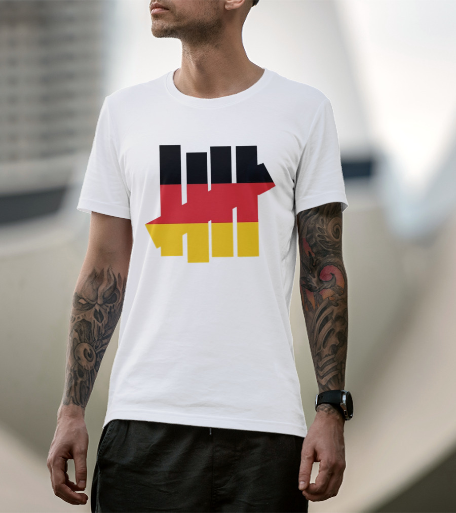 Germany Flag Undefeated Tally Marks Black Red Gold T-Shirt
