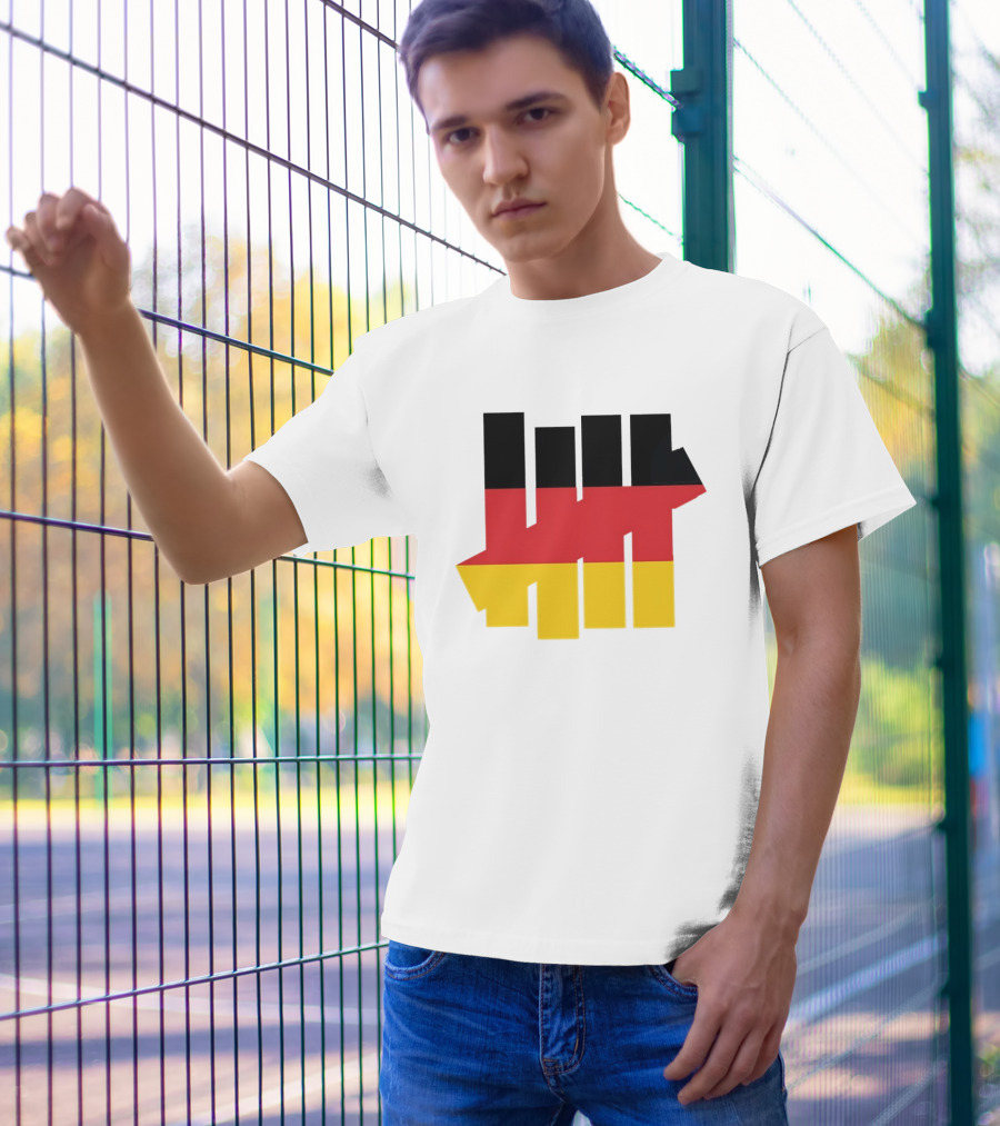 Germany Flag Undefeated Tally Marks Black Red Gold T-Shirt