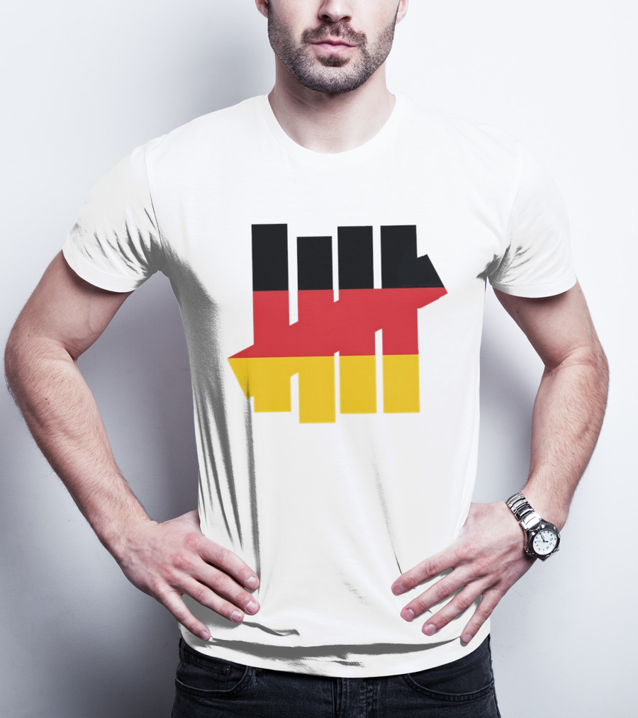 Germany Flag Undefeated Tally Marks Black Red Gold T-Shirt