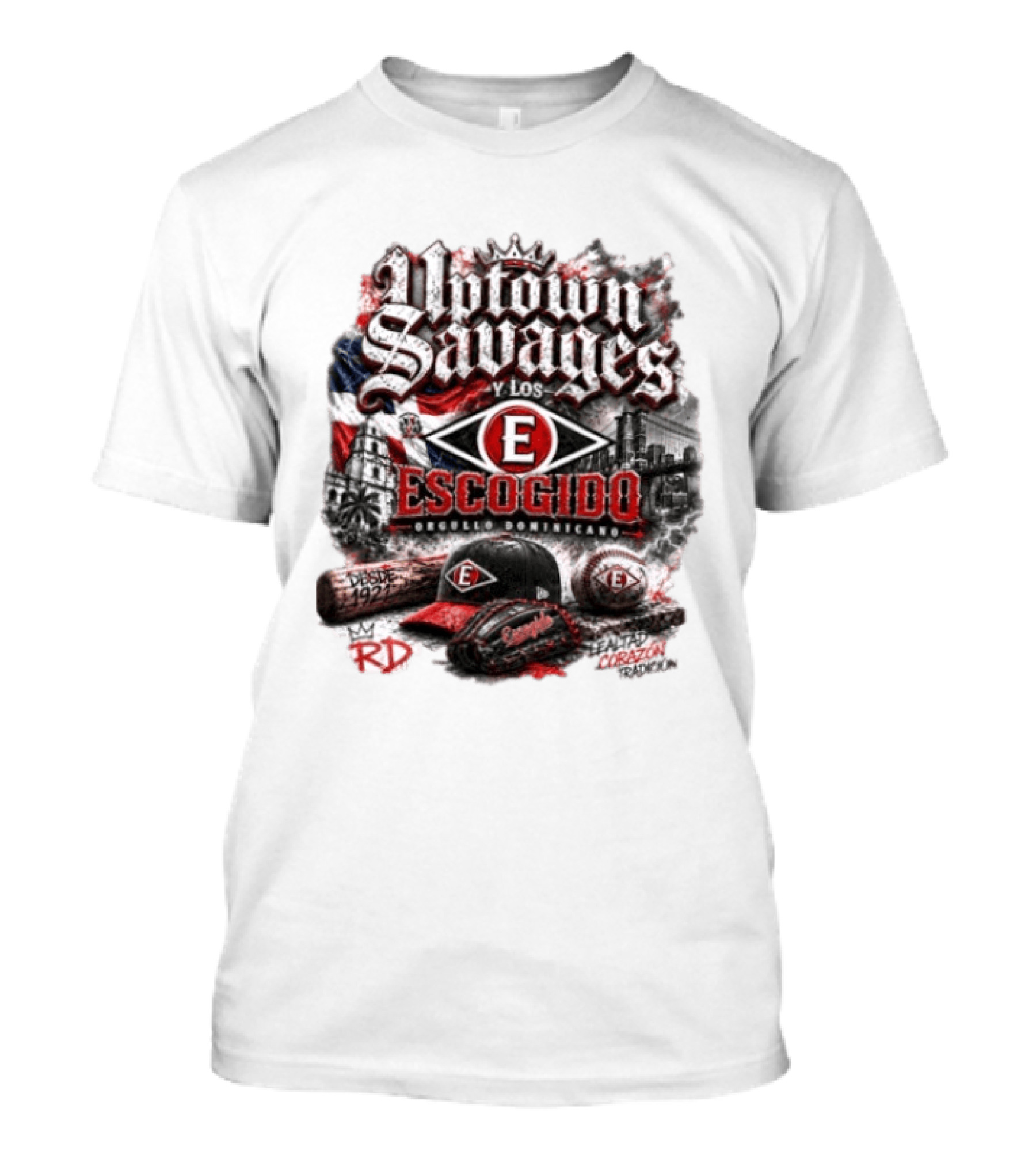 Uptown Savages Y Los Escogido Desde 1922 Orgullo Dominicano Tradición RD T-Shirt