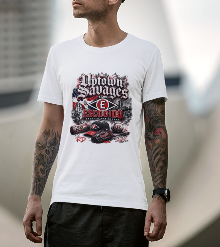 Uptown Savages Y Los Escogido Desde 1922 Orgullo Dominicano Tradición RD T-Shirt