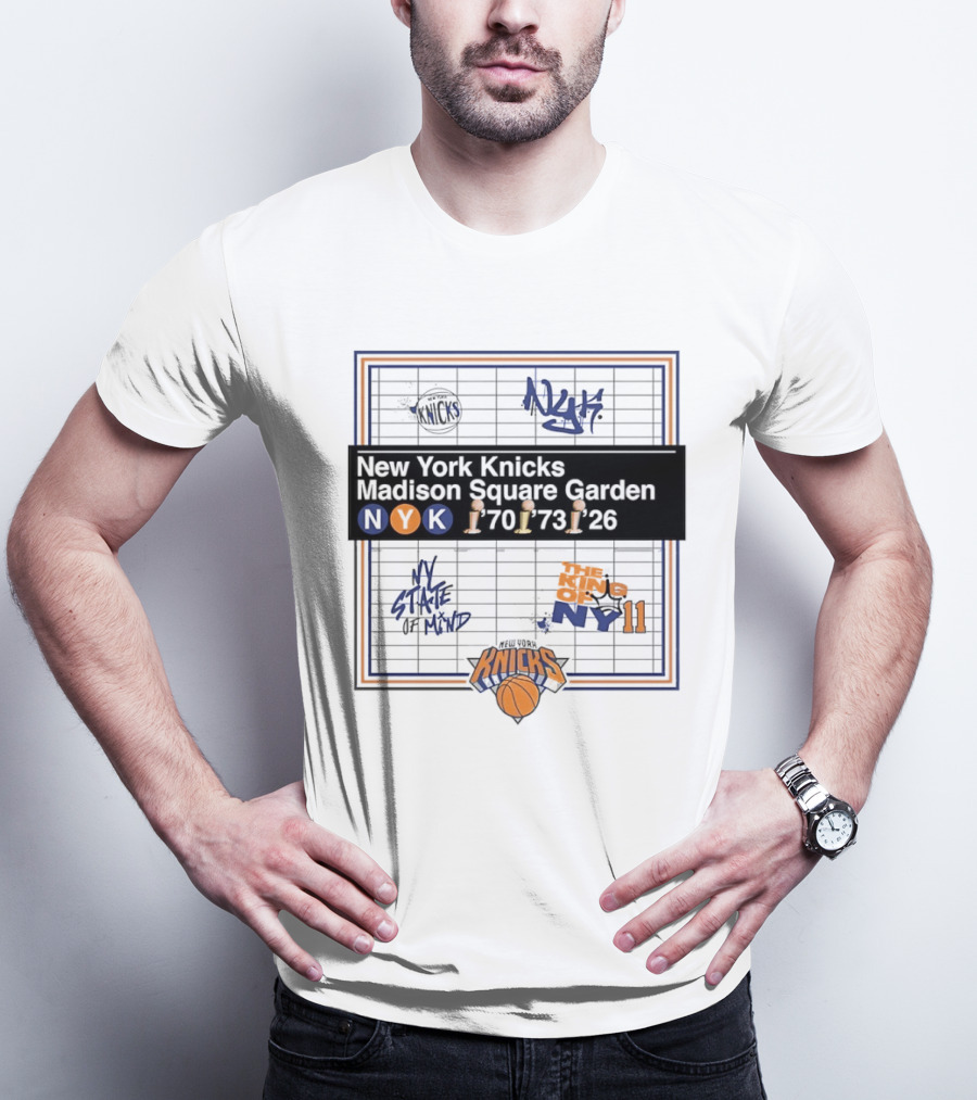 New York Knicks Madison Square Garden 1970 1973 2026 NY State Of Mind T-Shirt