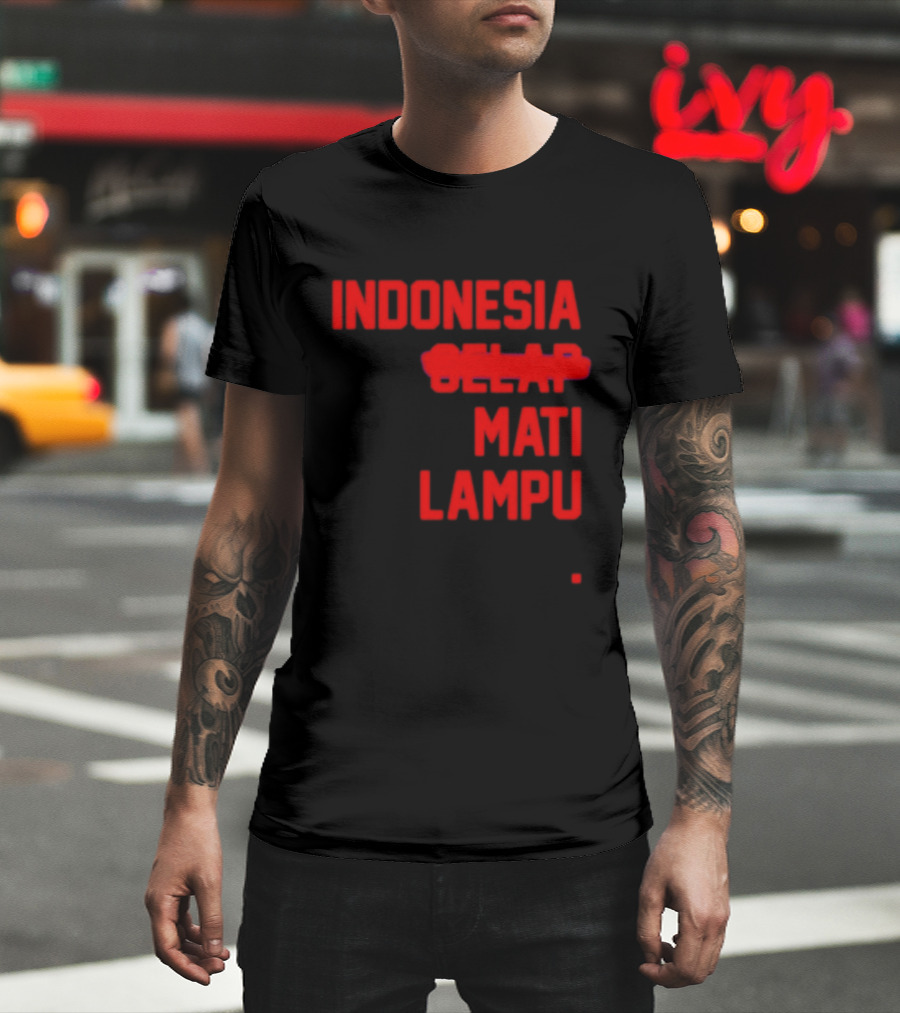 Indonesia Gelap Mati Lampu Blackout T-Shirt