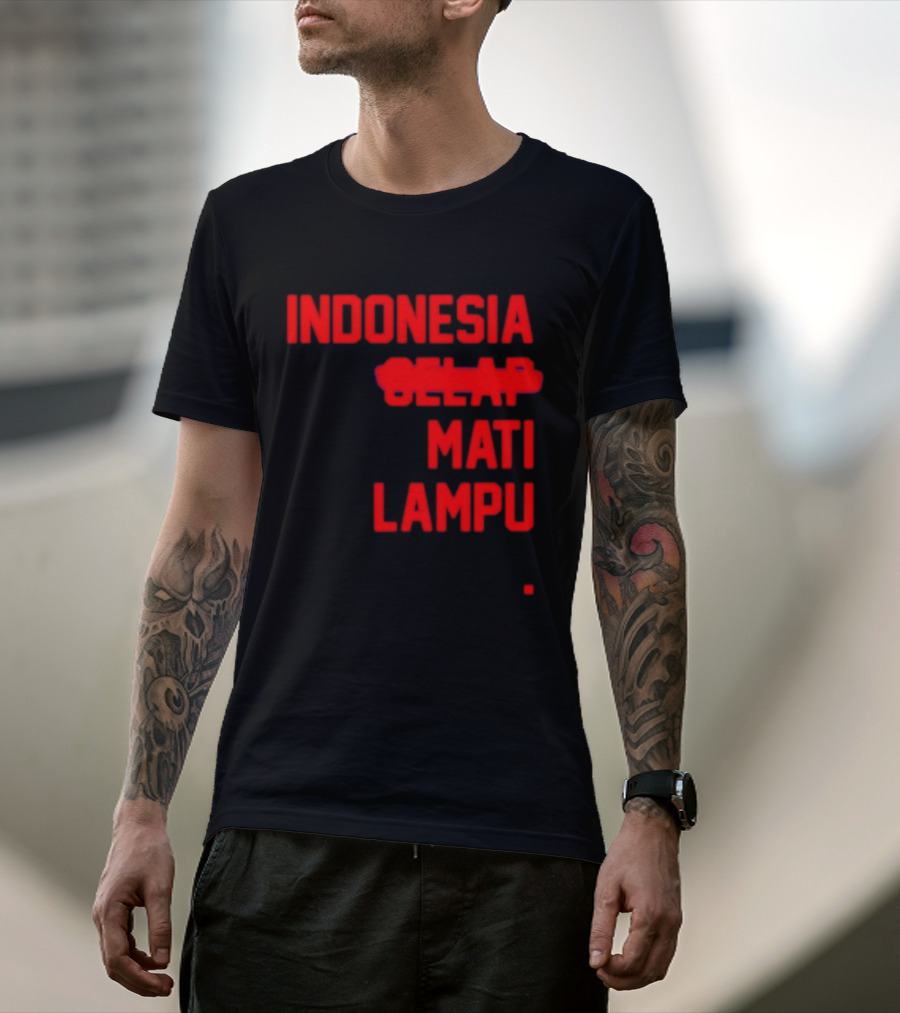 Indonesia Gelap Mati Lampu Blackout T-Shirt