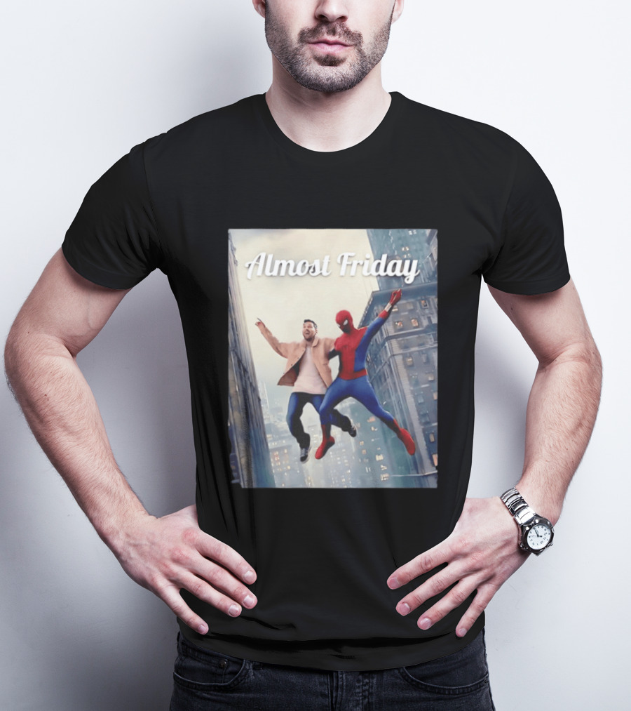 Almost Friday Lionel Messi Spider Man Cityscape Adventure T-Shirt