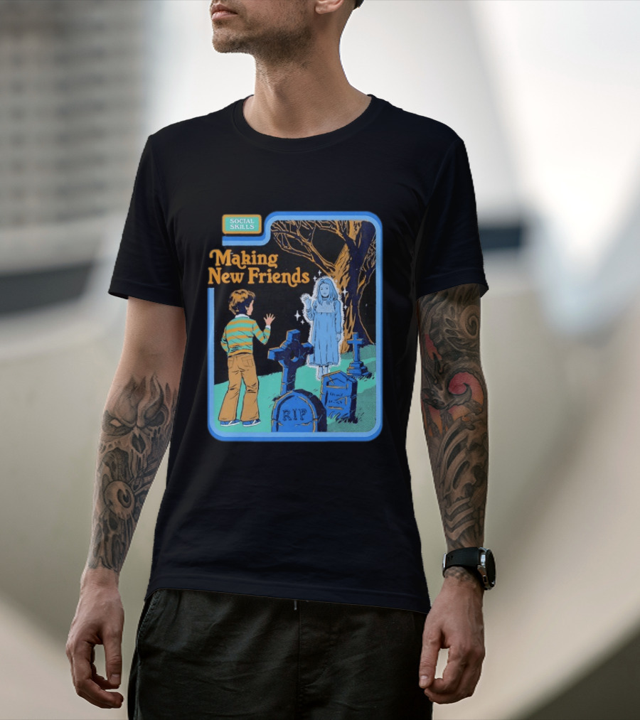 Social Skills Making New Friends Ghost RIP T-Shirt