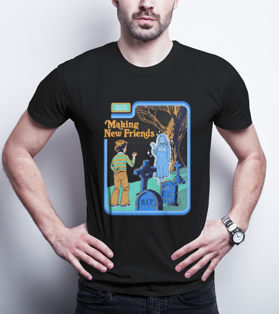 Social Skills Making New Friends Ghost RIP T-Shirt