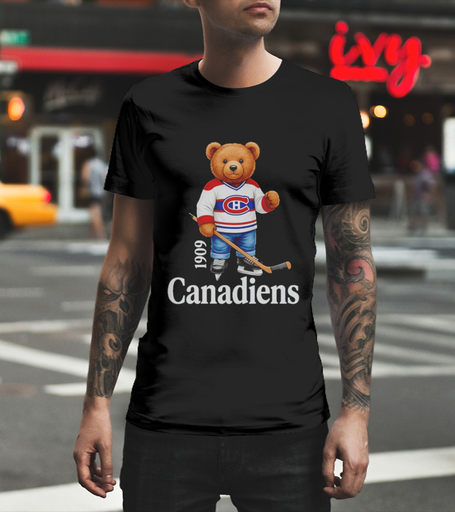 Montreal Canadiens 1909 Bear Hockey T-Shirt