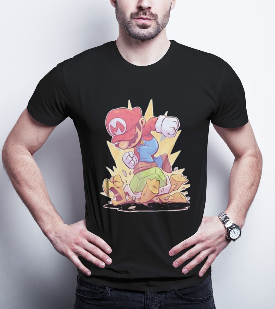 Super Mario Koopa Troopa Smash Stomp Action T-Shirt