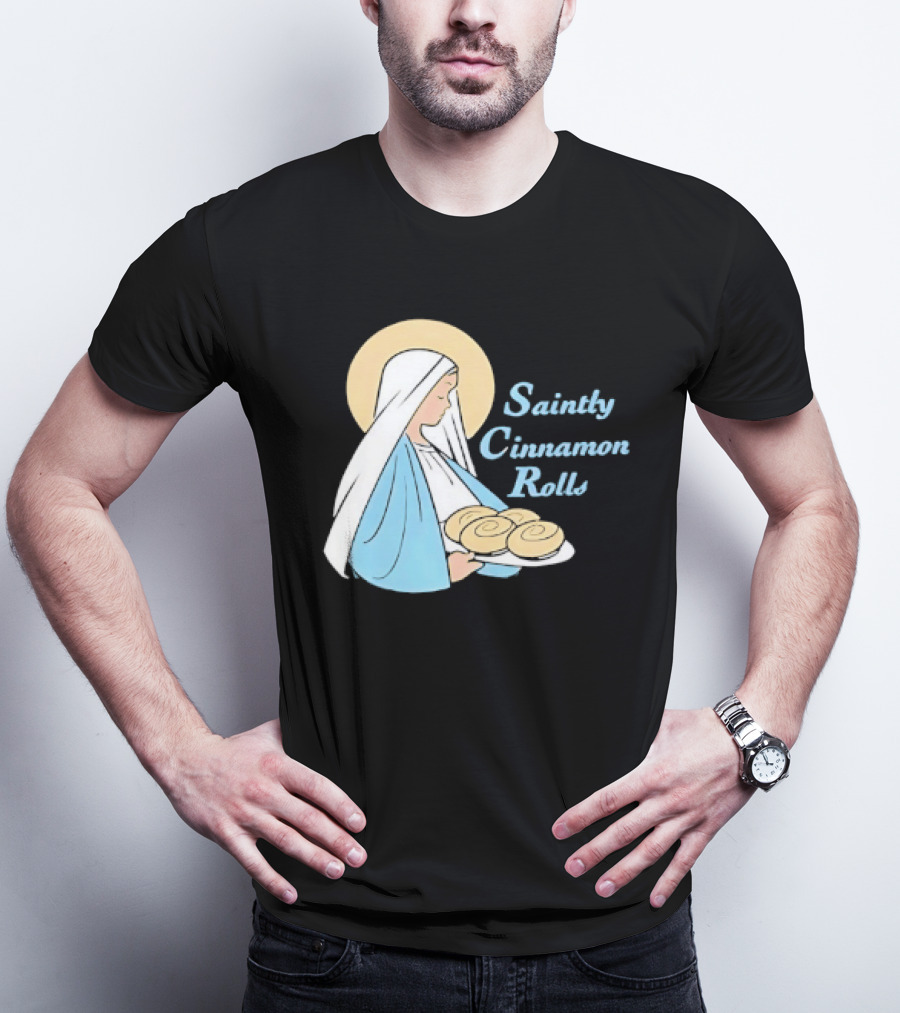 Saintly Cinnamon Roll Angelic Pastry Delight T-Shirt