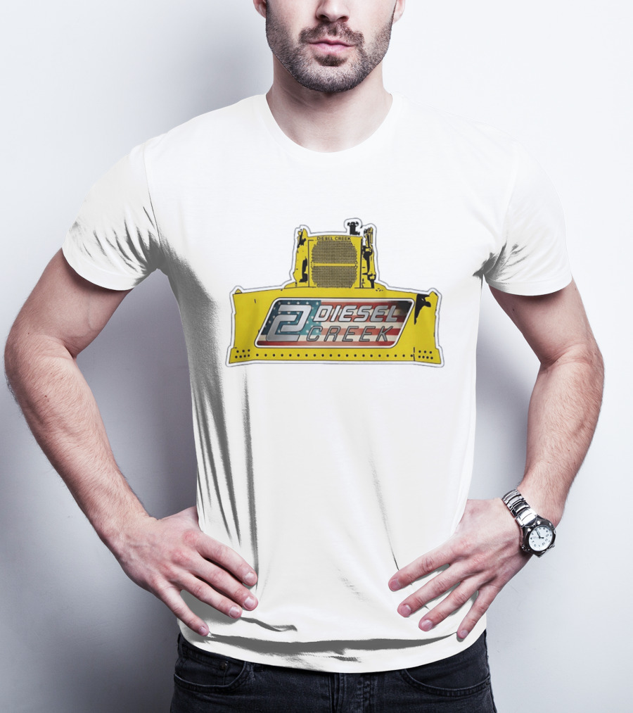 Diesel Creek 46A Dozer Iconic American Flag T-Shirt