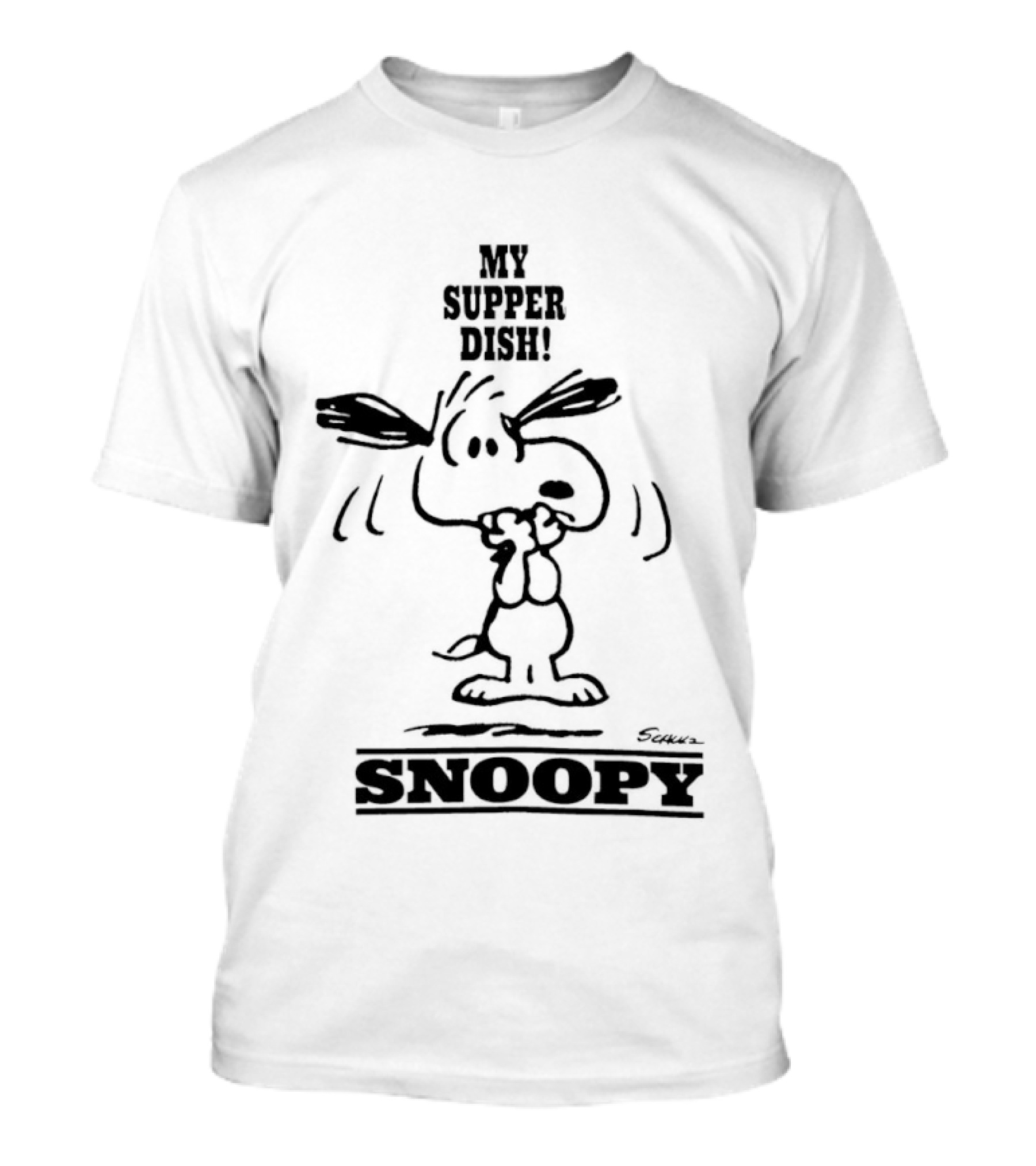 Snoopy My Supper Dish Peanuts Charlie Brown T-Shirt