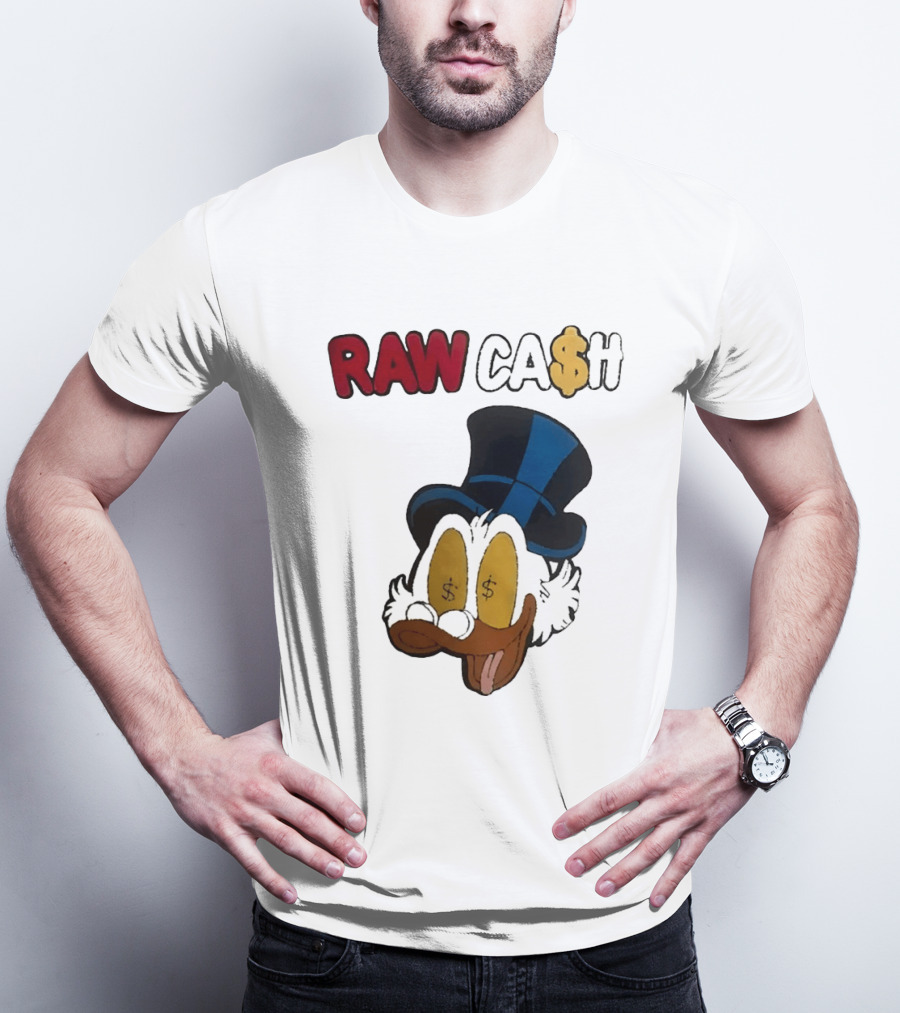 RAW CA$H Duck Eyes Dollar Sign Hat T-Shirt