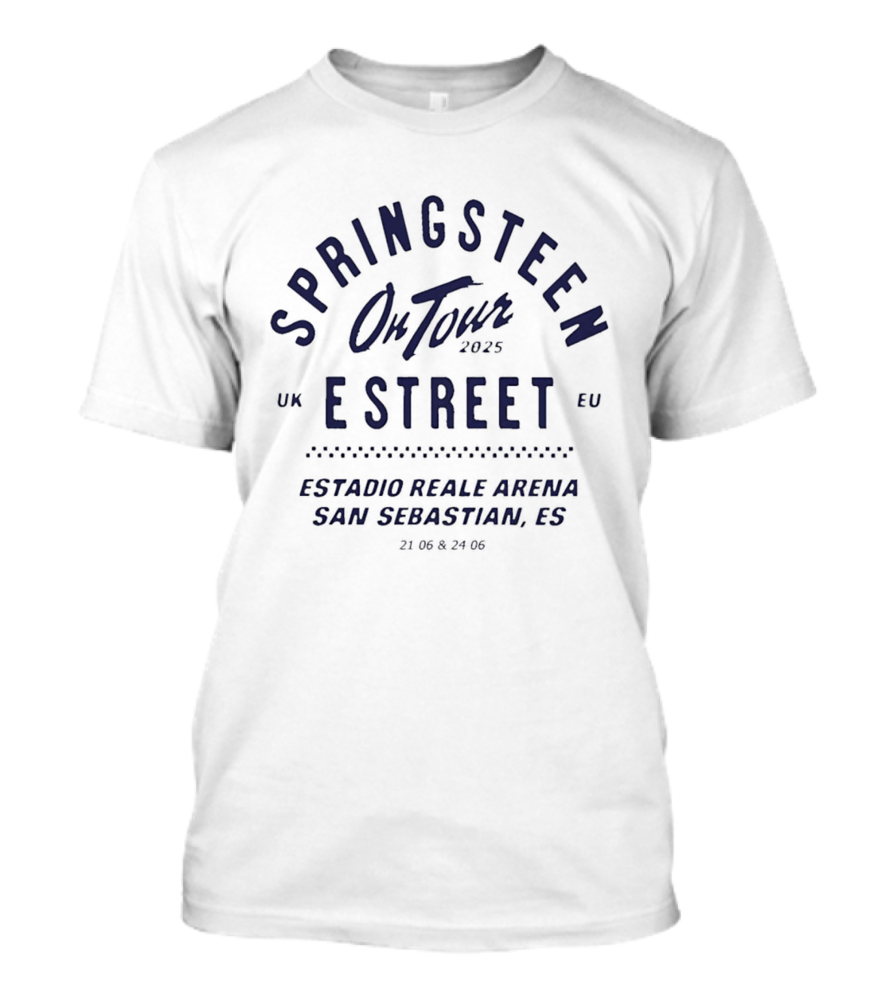 Springsteen On Tour 2025 E Street UK EU Estadio Reale Arena San Sebastian SS T-Shirt